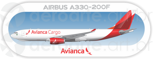 Airbus A330-200F Avianca Cargo profile sticker | Aeroarte