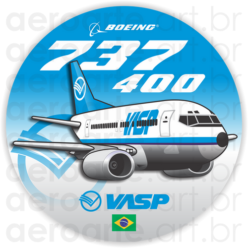 Boeing 737-400 VASP round sticker | Aeroarte