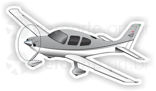 Adesivo Silhueta Cirrus SR22 | Aeroarte