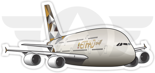 Airbus A380 Etihad aircraft sticker | Aeroarte