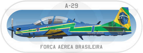 Embraer EMB-314 Super Tucano Brazilian Air Force (FAB) A-29 profile ...