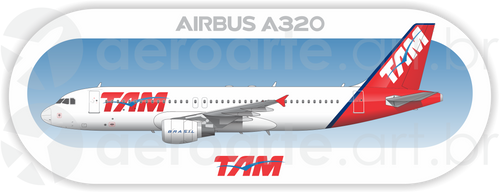 Airbus A320 CFM TAM profile sticker | Aeroarte