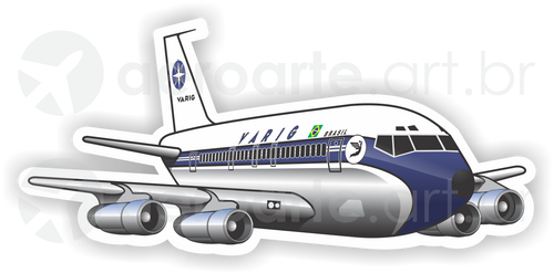 Boeing 707 VARIG aircraft sticker | Aeroarte