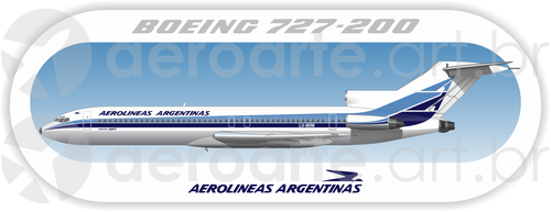 Boeing 727-200 Aerolineas Argentinas profile sticker | Aeroarte