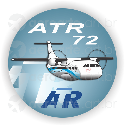 ATR 72 round sticker | Aeroarte