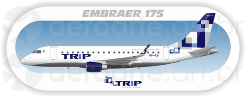 Embraer 175 Trip profile sticker | Aeroarte