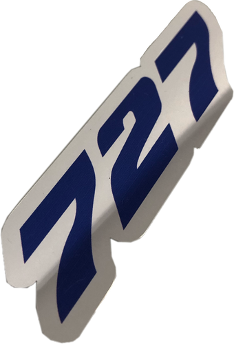 Boeing 727 logo chrome sticker | Aeroarte