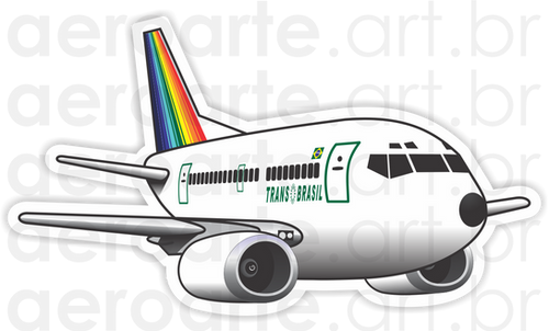 Boeing 737-300 Transbrasil aircraft sticker | Aeroarte