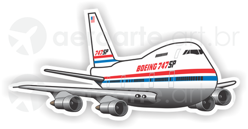Boeing 747 SP aircraft sticker | Aeroarte