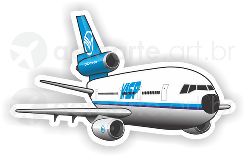 Douglas DC-10 VASP aircraft sticker | Aeroarte