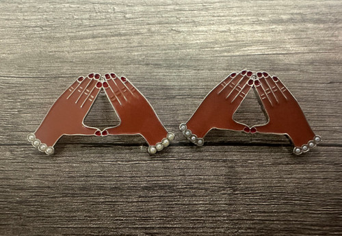 DST Hand Sign Stud Earrings | JT Unique LLC