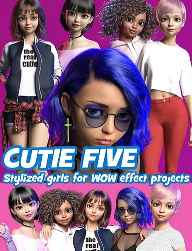 CUTIE FIVE | STYLIZED GIRLS - CC4 - ICLONE 8 | PRODUTOS DIGITAIS BH