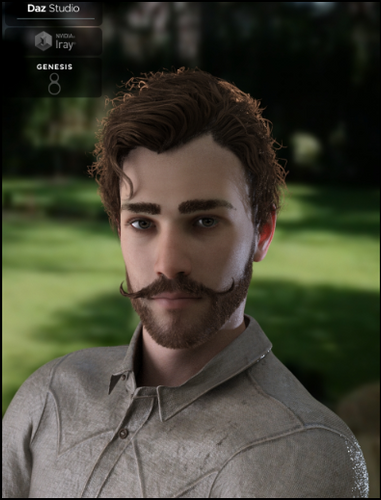 BASTIEN CURLY HAIR AND BEARD – CC4 – ICLONE 8 | PRODUTOS DIGITAIS BH