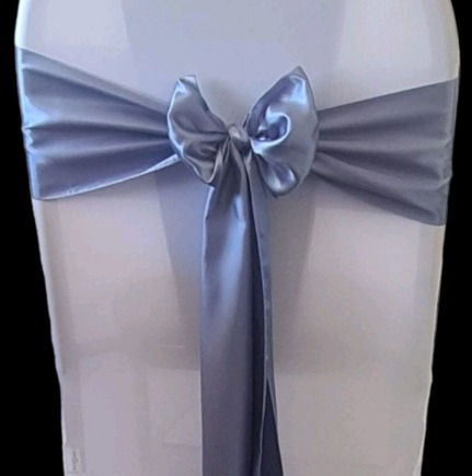 Dusty Blue Chair Sashes | ultimatelegance events DIY hire ipswich