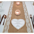Hessian lace table runners | Ultimatelegance Weddings & Events