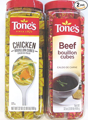 2 Pack: Tone's Chicken Bouillon Cubes and Tone's Beef Bouillon Cubes ...