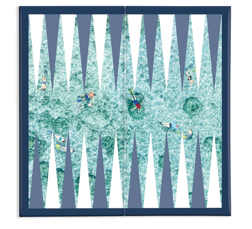 alison Gray Malin The Beach 2 in 1 Game Setgeckers and Backgammon ...