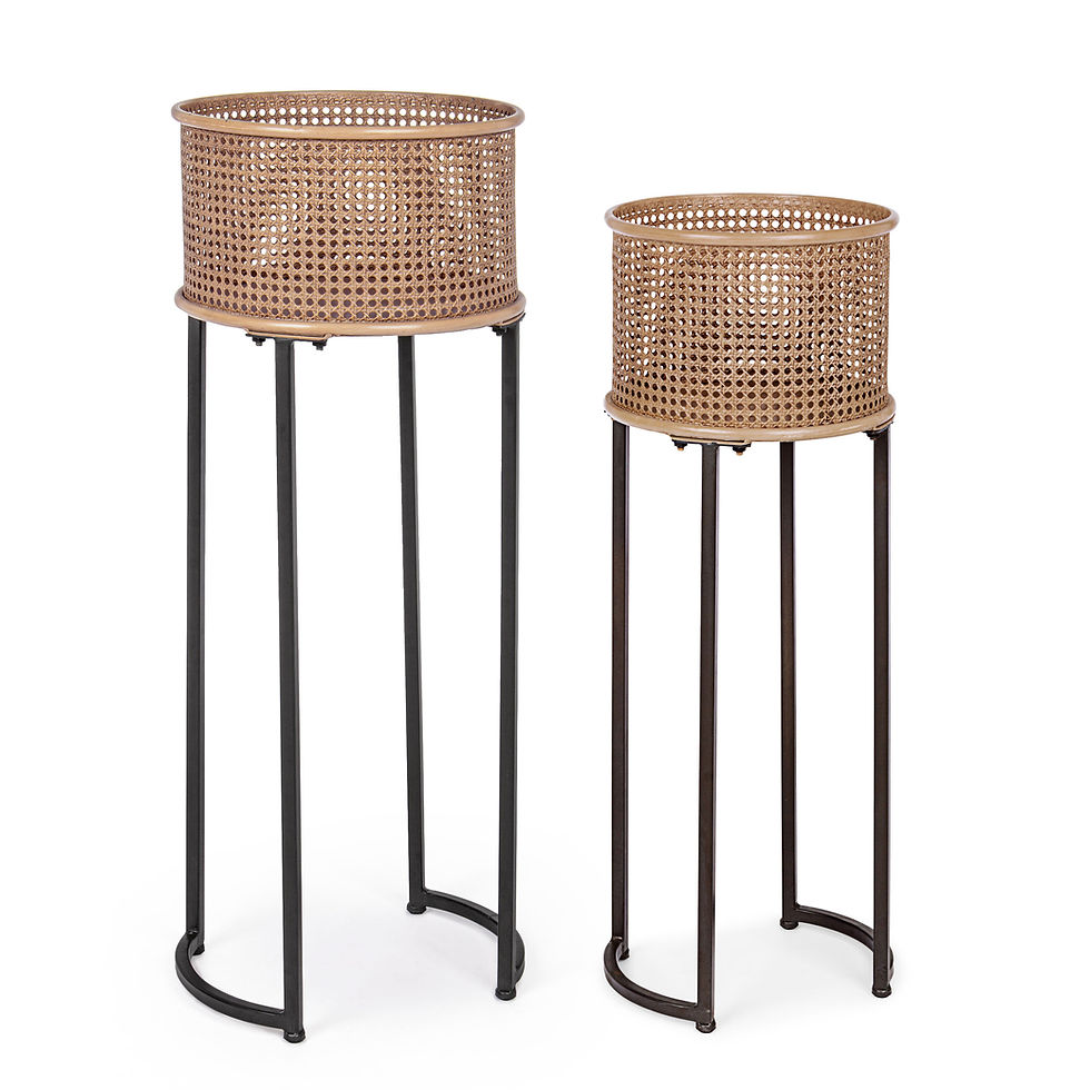 RATT - Round Plant Stand Set of 2 | H Decor Gozo