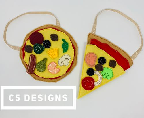 Build Your Own Pizza Busy Book Page | C5EmbroideryDesigns.