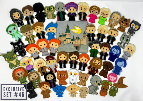 Wizard Finger Puppet Set | C5EmbroideryDesigns.