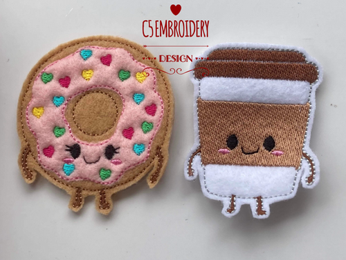 Perfect Pairs - Coffee and Donut Finger Puppet Set - Valentine's ...