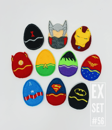 Super Hero Easter Egg Finger Puppets | C5EmbroideryDesigns.