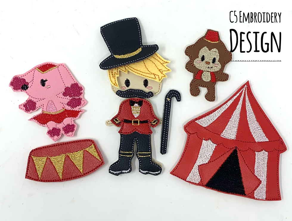 4X4 HOOP ONLY - 4X4 Felt Dress Up Ringmaster Circus Doll Set ...