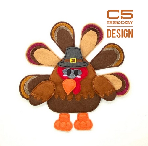 4X4 HOOP - 4X4 Felt Build a Doll - Turkey Doll | C5EmbroideryDesigns.