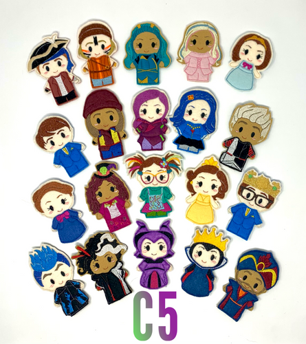 Villain Kids Finger Puppet Set | C5EmbroideryDesigns.