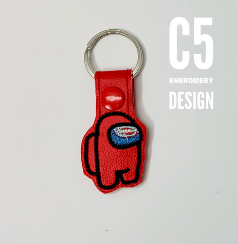 Imposter Game Keychain | C5EmbroideryDesigns.