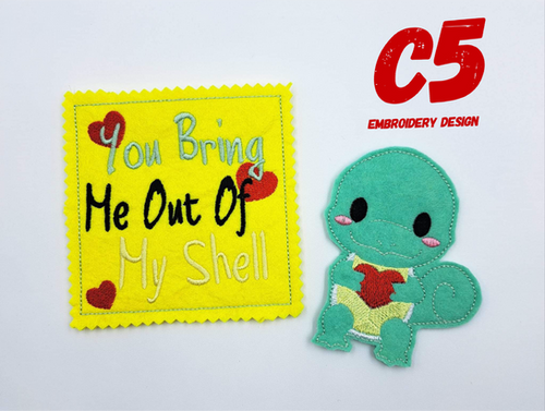 Pocket Monster Turtle - Shell - Card and Finger Puppet - Valentines Day ...