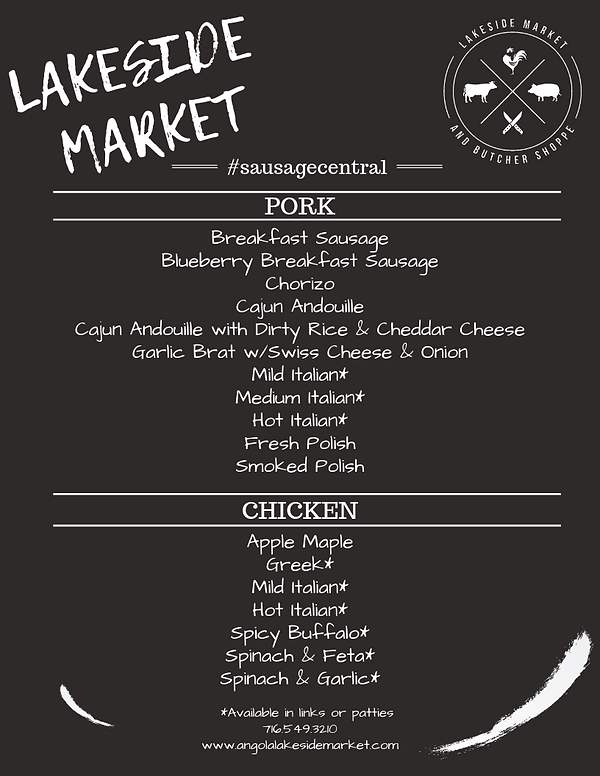 Sausage Menu | Mysite