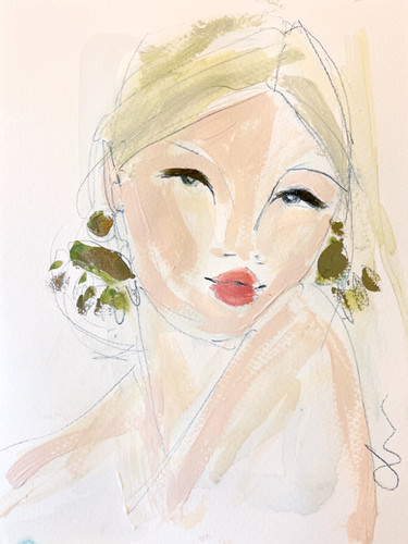 "Soft Smiles" 9x12" Paper Original | Lindsey Crafter