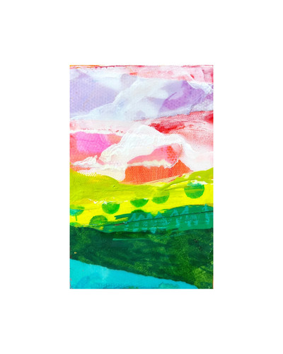 "Sublime" Mini landscape collage 4x6" canvas 2 | Lindsey Crafter