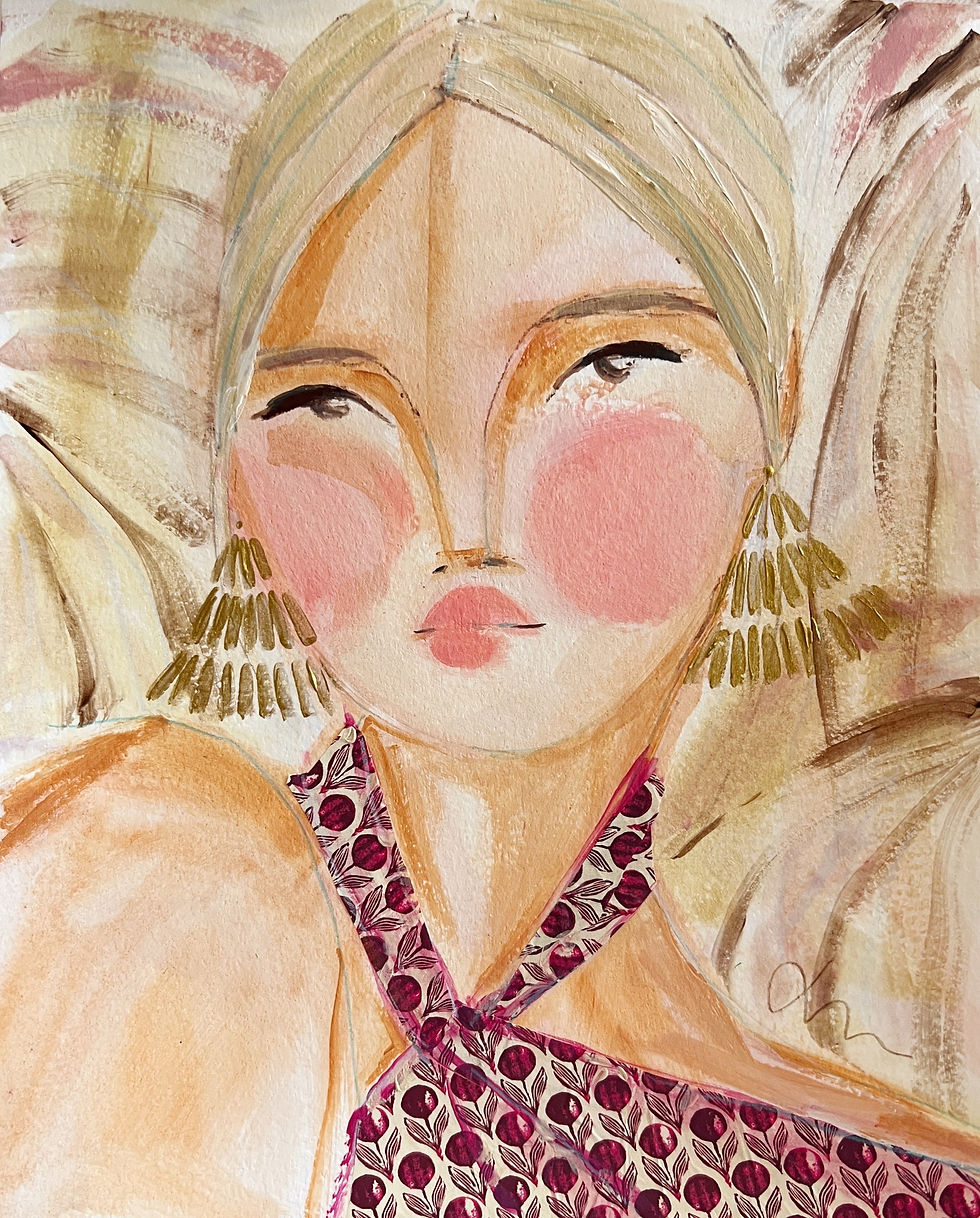 "Plum Print" 8x10" original collage on paper | Lindsey Crafter