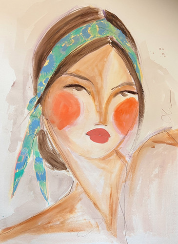 "Rest Day" 18x24" sketch on paper | Lindsey Crafter