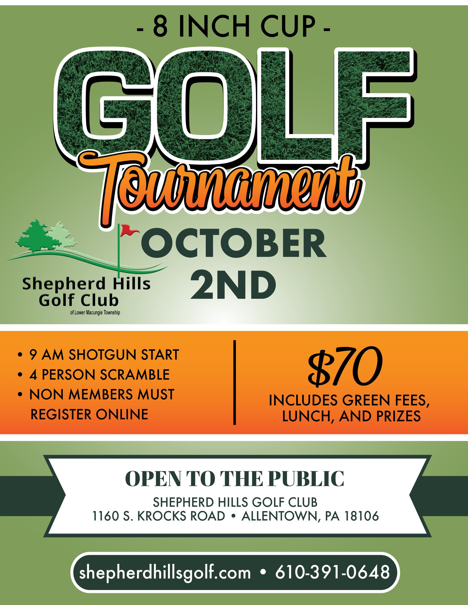8 Inch Cup In House Golf Tournament SOLD OUT | Shepherd Hills Club