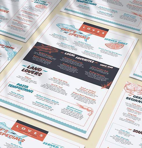 Menu Covers | Menu Boards | Ring Binders |Menu Designs