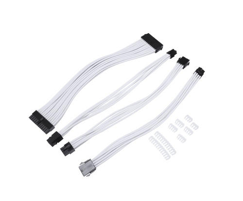 kit de cabo de extensão básica; 1 pces atx 24pin/eps 4 + 4pin/pci-e ...