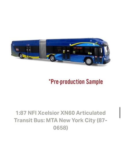 87-0658 1:87 NFI Xcelsior XN60 transit bus NYC MTC New York | Flagstop ...