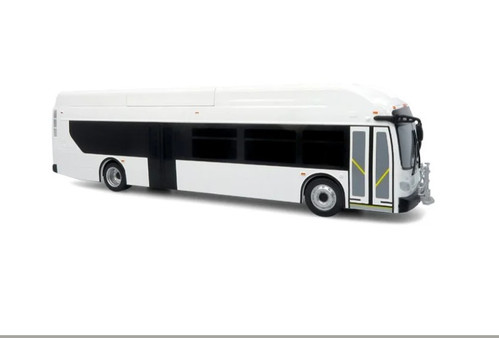43-0605 1:43 scale NFI XN40 blank white transit bus bank | Flagstop Hobbies