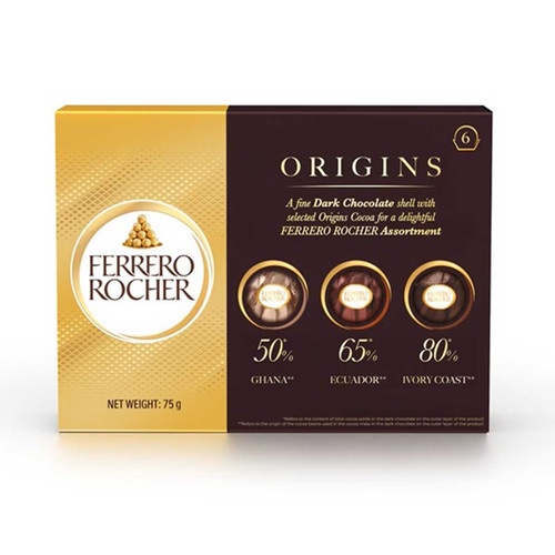 FERRERO Ferrero Rocher Origins T6 Chocolate 6pcs / 費列羅 金莎ORIGINS 朱古力六粒裝 ...