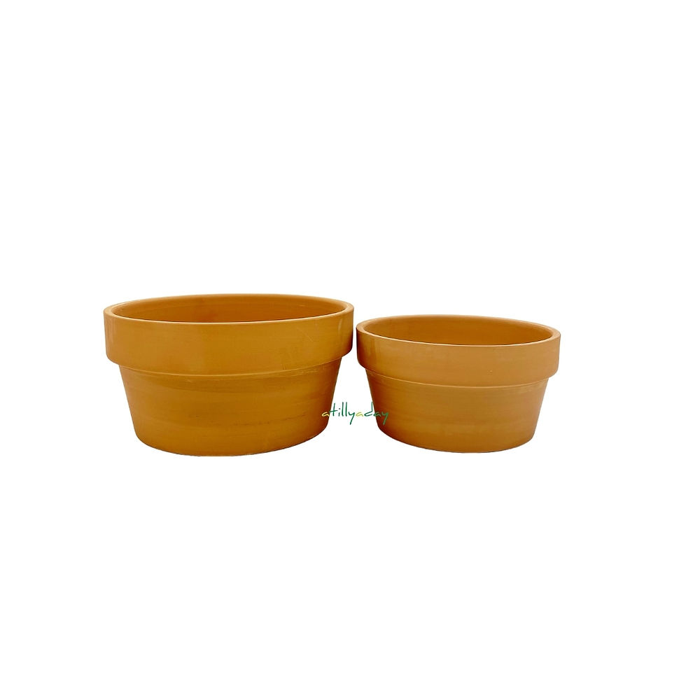 Wide Terracotta Clay Pot | atillyaday