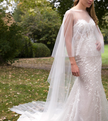Celeste - Sparkle Cape Veil | colourYbridal