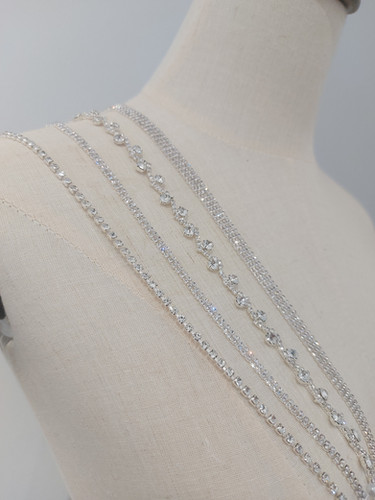 Sapphire - Rhinestone Straps, Crystal Straps | colourYbridal