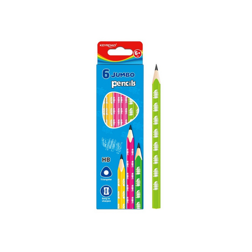 Lápiz de grafito JUMBO. Caja de 6 unidades | Cuadernos Escolares