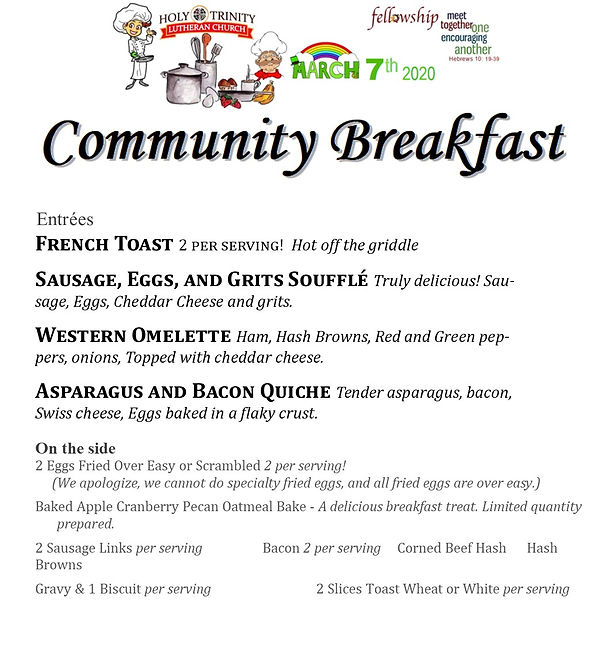 Breakfast | Holy Trinity Lutheran Church | United States