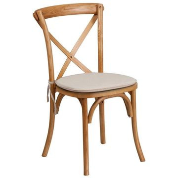Light Natural Wood X-Back Chair | The Oviatt