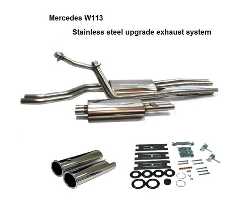 Mercedes W113 Pagoda stainless steeel exhaust system | Retro Classic Spares