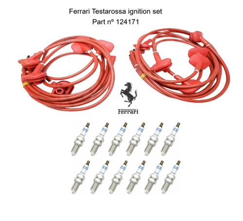 Ferrari Testarossa HT Leads set complete with spark plugs 124171 ...